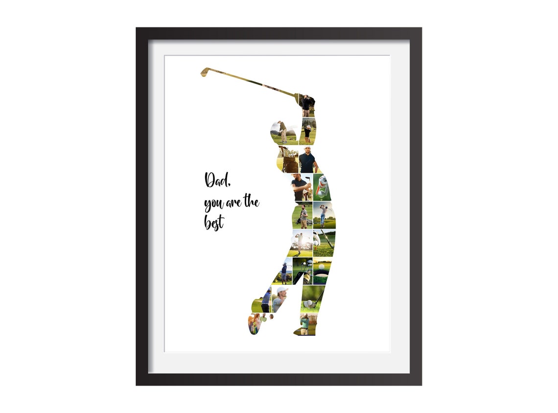 Personalized Golf Player Photo Collage Golf Photo Collage of - Etsy