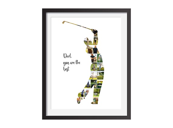 Personalized Golf Player Photo Collage Golf Photo Collage of - Etsy UK