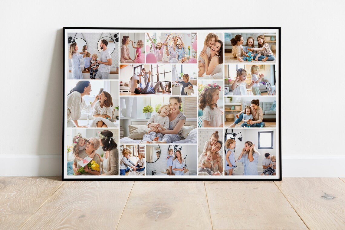 Photo Collage Template 24x36 Photoshop Collage Template - Etsy