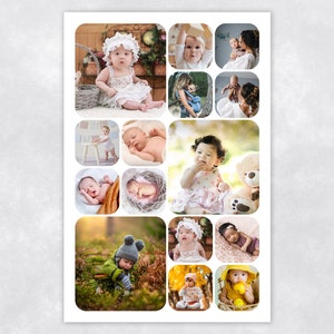 Buy Photo Collage Template 24x36 With Rounded and Square Corners ...