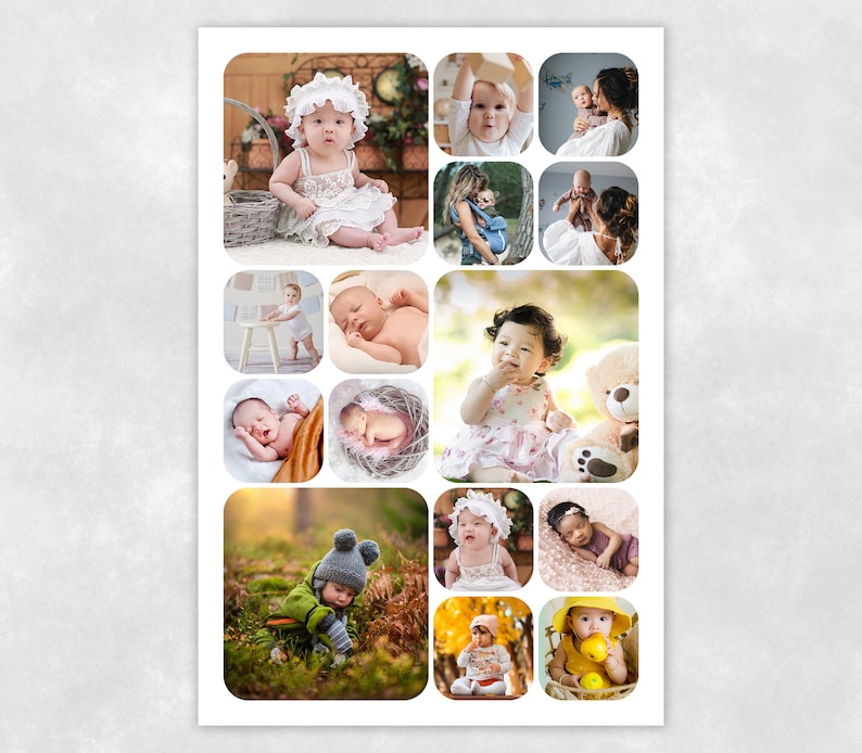 Buy Photo Collage Template 24x36 With Rounded and Square Corners Online ...