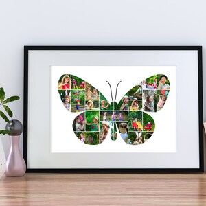 Butterfly Shape Photo Collage Template 12"x16", Scrapbook Template, PSD ...