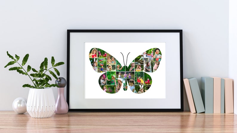 Butterfly Photo Collage Template, Nursery or Friendship Photos (PSD ...