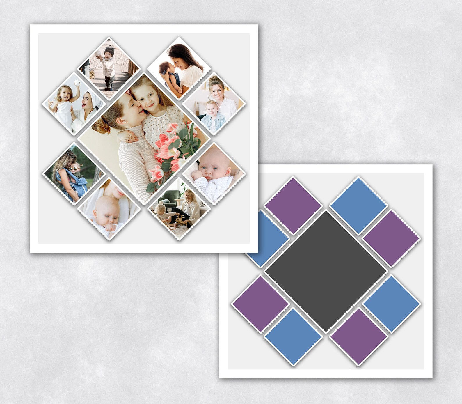Buy Photo Collage Template in Diamond Shape Photography Portfolio ...