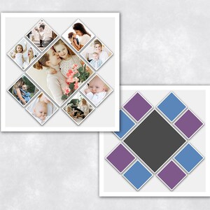 Buy Photo Collage Template in Diamond Shape, Photography Portfolio in ...