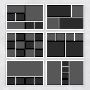 Buy Photo Collage Templates Kit in 6"x4", 12 Photoshop Photo Card ...