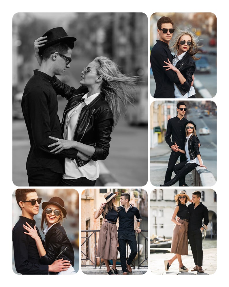 16x20 Photo Collage Template: Rounded Corners, Storyboard (photoshop ...