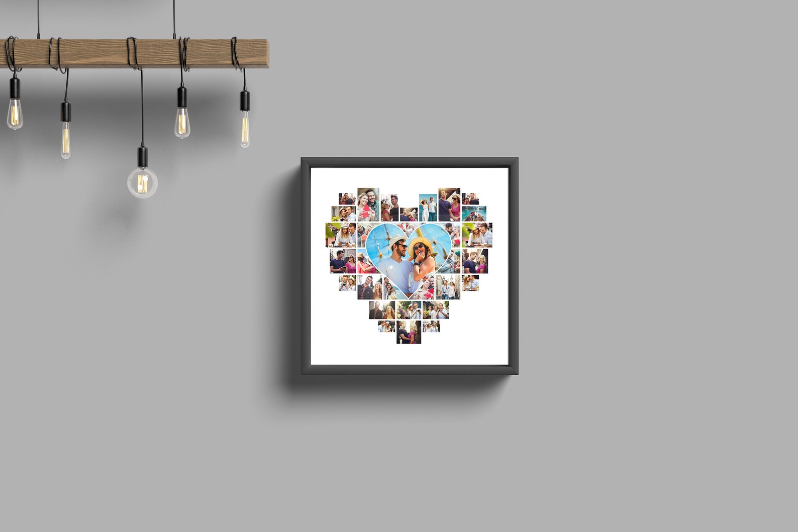 Heart Photo Collage Templates Love Collage Digital Photo - Etsy