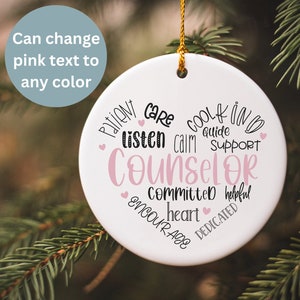 Counselor Christmas Ornament, Counselor Ornament, Counselor Christmas ...