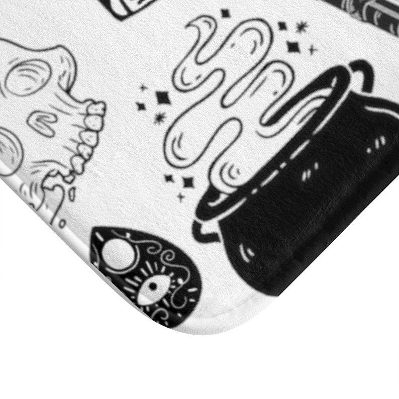 Witch Bath Mat, Witchcore Decor, Witch Aesthetic Decor, Goth Bath Mat ...