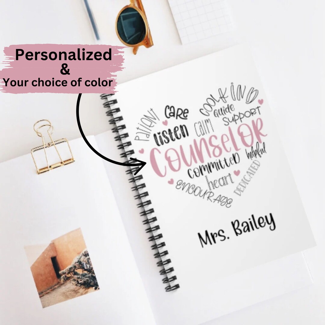 Personalized Counselor Gifts, Custom Counselor Notebook, School ...