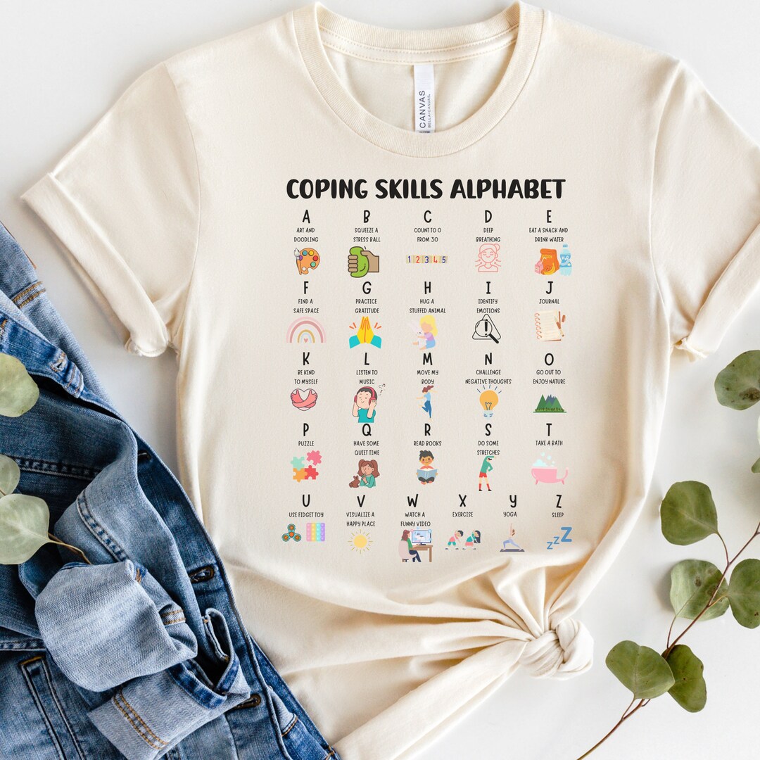 Coping Skills Shirt, Coping Skills Alphabet Shirt, Guidance Counselor ...