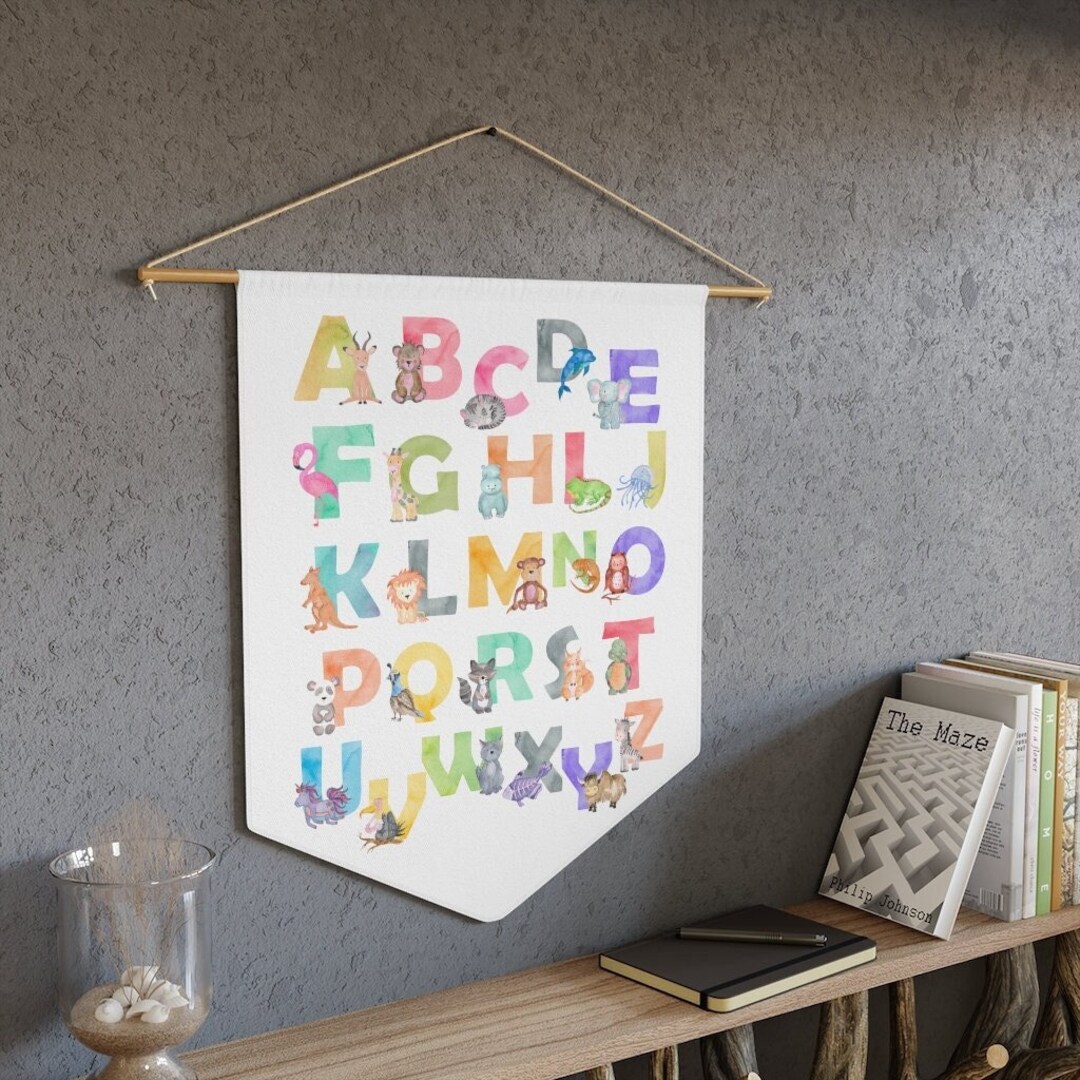 Alphabet Tapestry, Preschool Classroom Decor, Classroom Tapestry ...