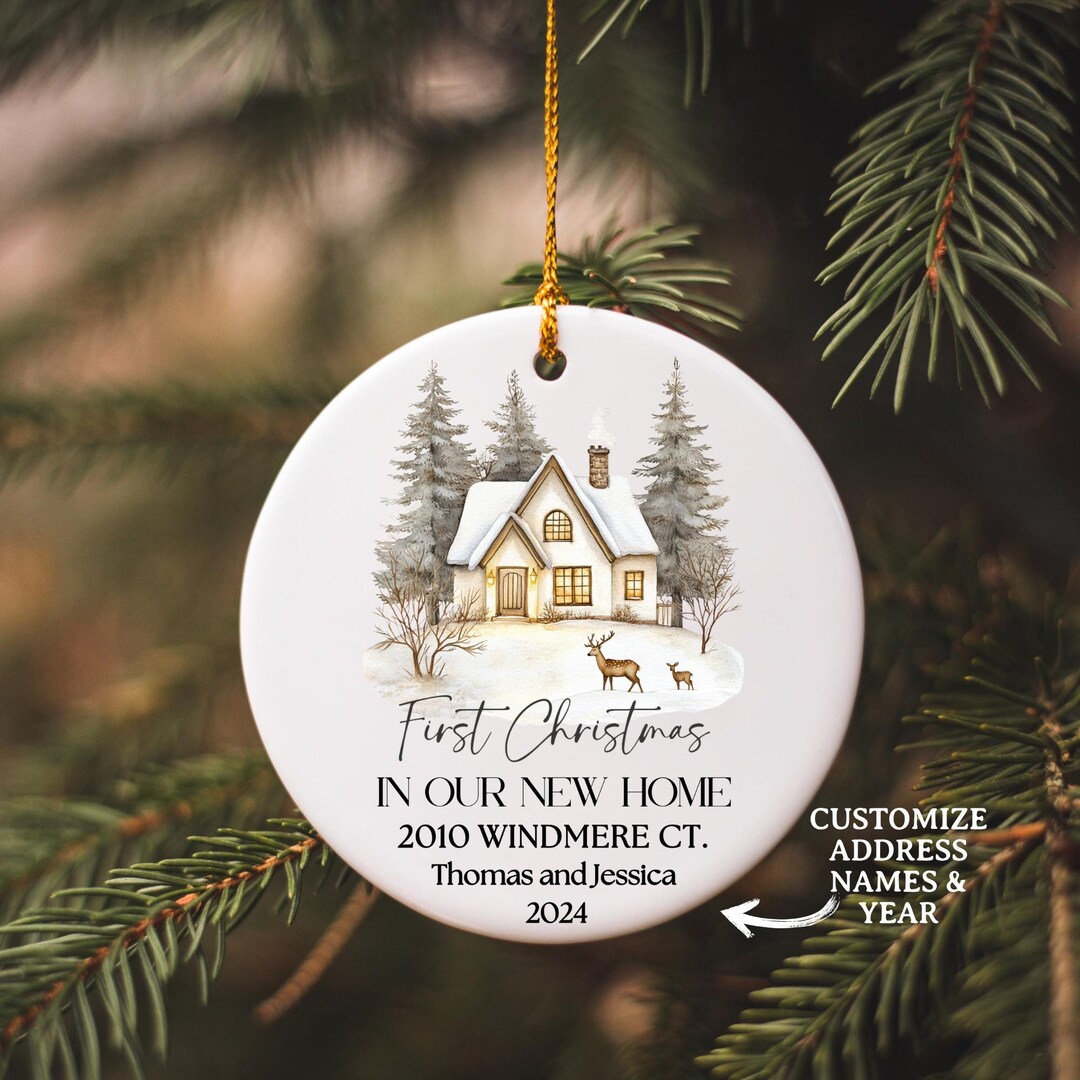 First Christmas New Home Ornament, First House Ornament, Personalized ...