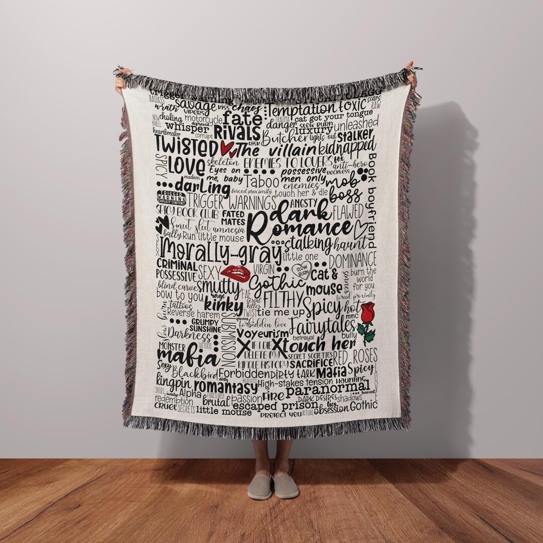 Book Lover Blanket Reading Throw Book Woven Blanket Dark Romance Gift ...