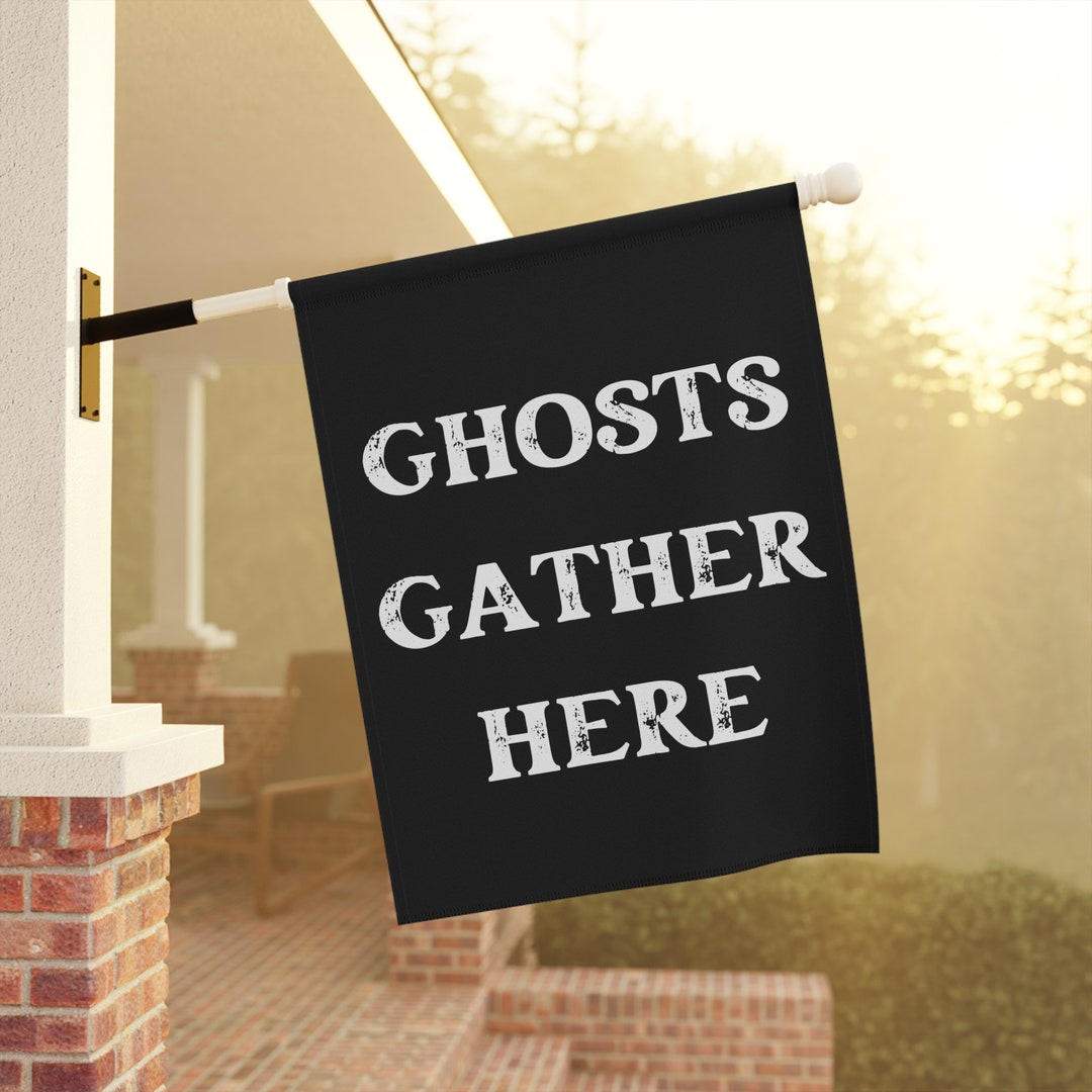 Ghost Outdoor Decor, Dark Academia Flag, Goblincore Decor, Halloween ...
