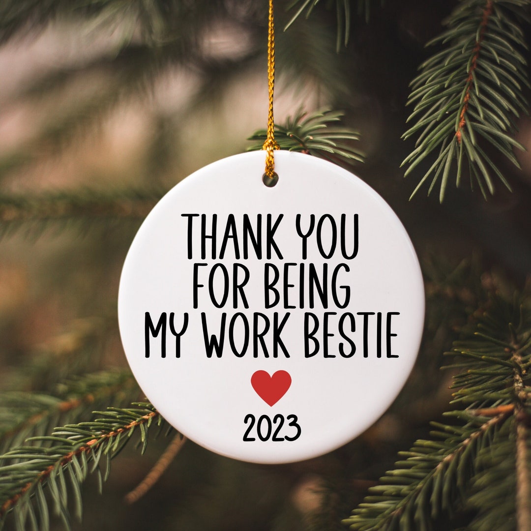 Work Bestie Ornament, Work Bestie Gift, Work Besties, Coworker Ornament ...