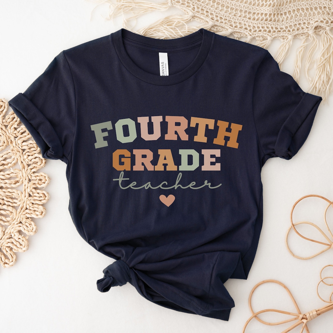 4th Grade Teacher Shirt, Fourth Grade Teacher Shirt, 4th Grade Teacher ...