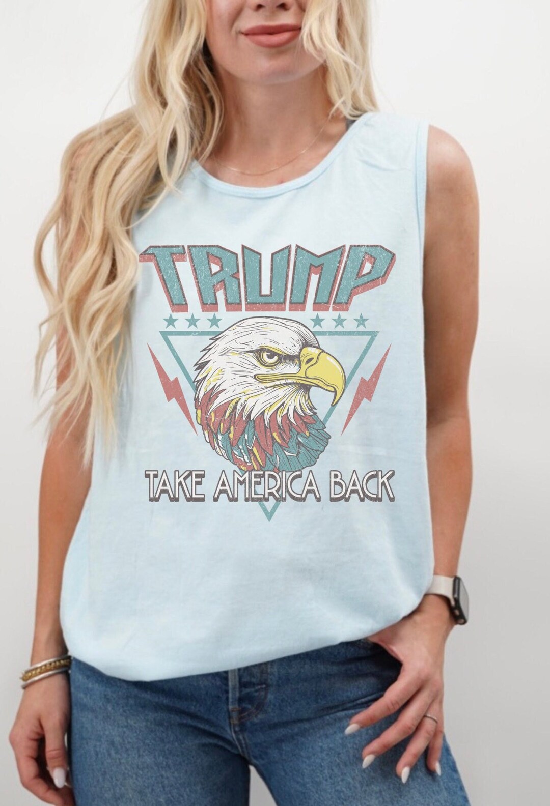Retro Trump Tank, Take America Back Tank, Maga Shirt, Trump Merch ...