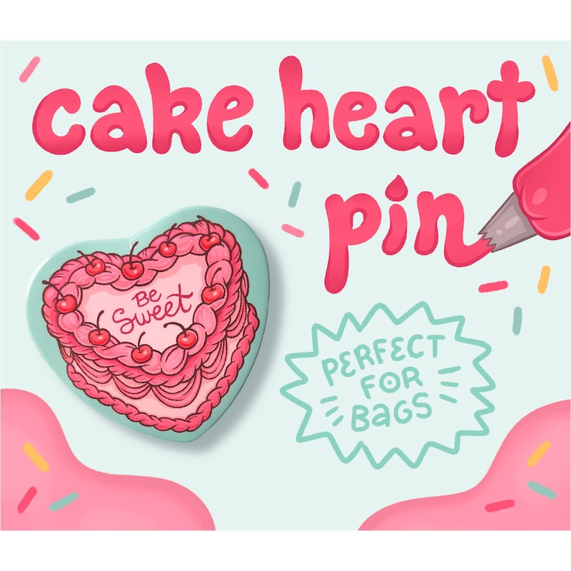 Cake Enamel Pin - Etsy