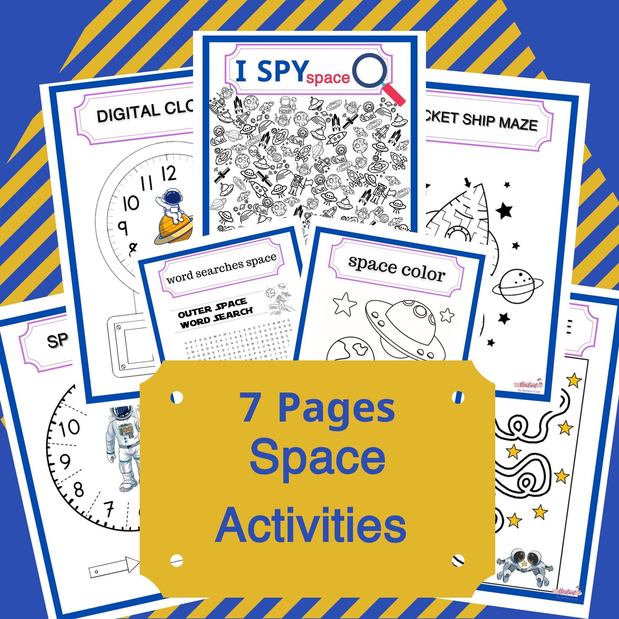 7 Pages Space Activity, Road Trip Activity, School Game and Activity ...