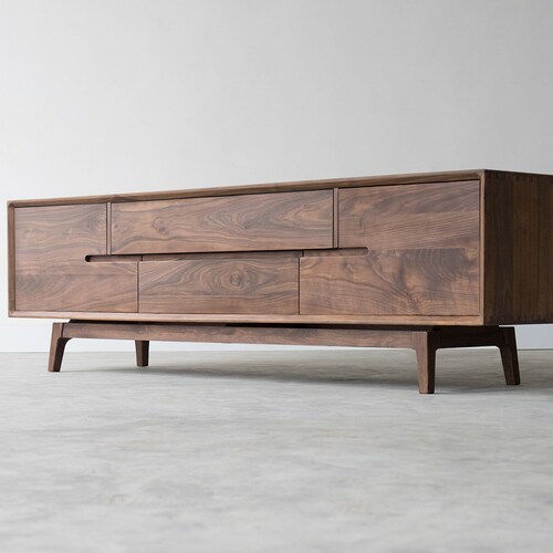 Floating Walnut Media Console - Etsy