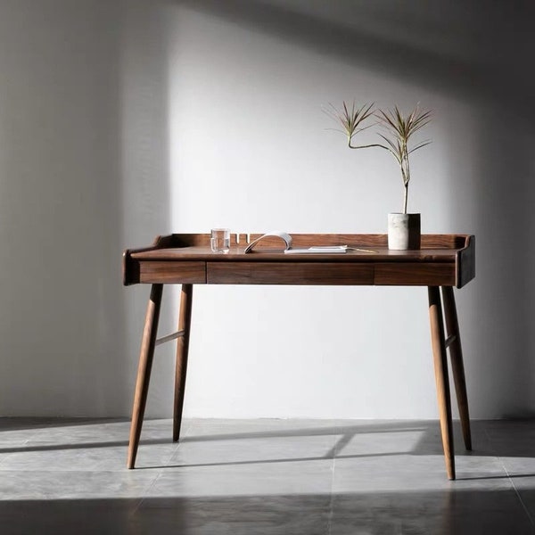 Walnut Desk - Etsy