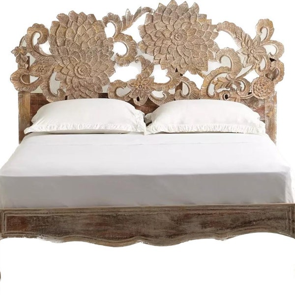 Hand Carved Bed - Etsy
