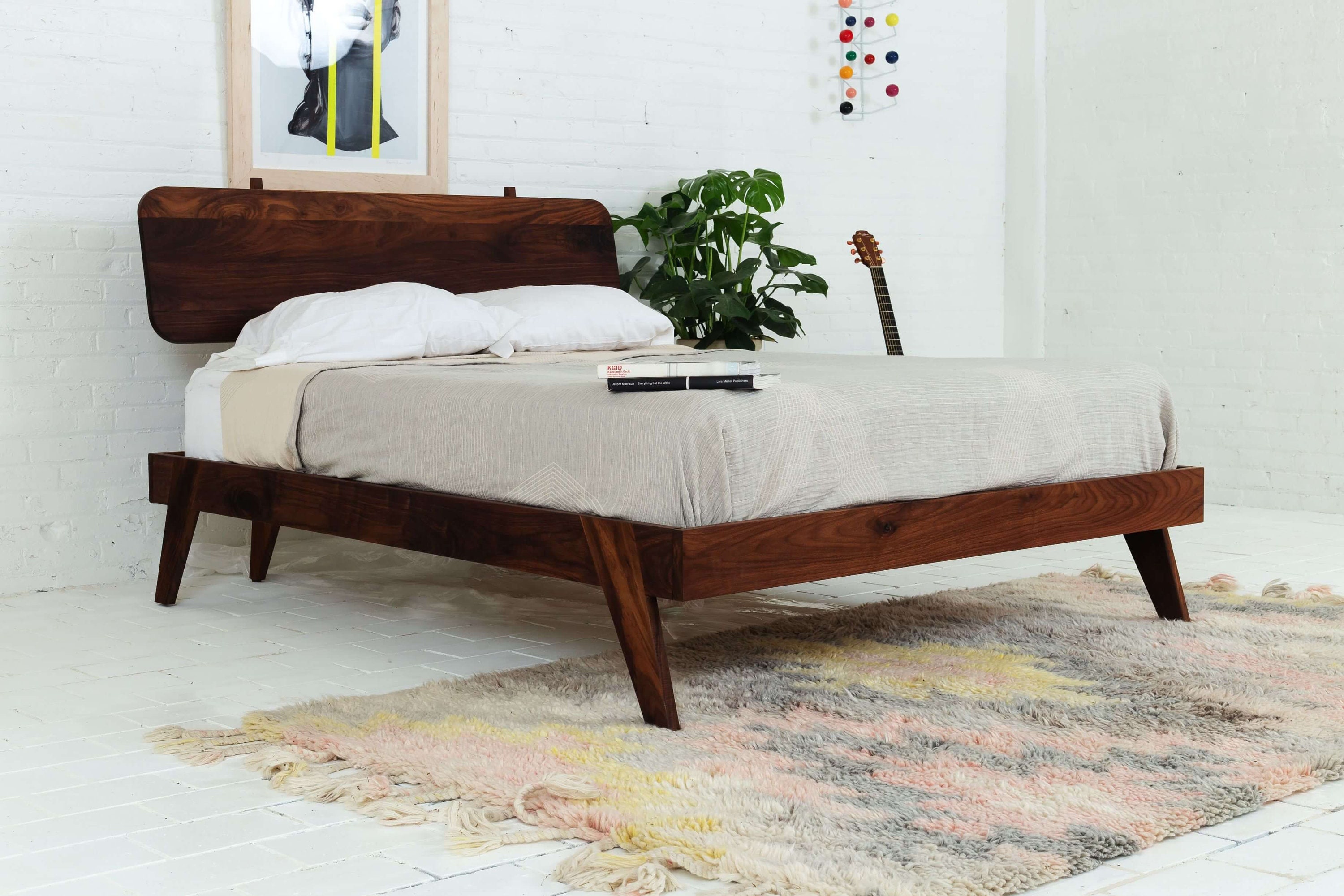 Buy Hand Crafted The Bosco Mid Century Modern Solid Walnut Bed, Made To Order From Moderncre8ve ...