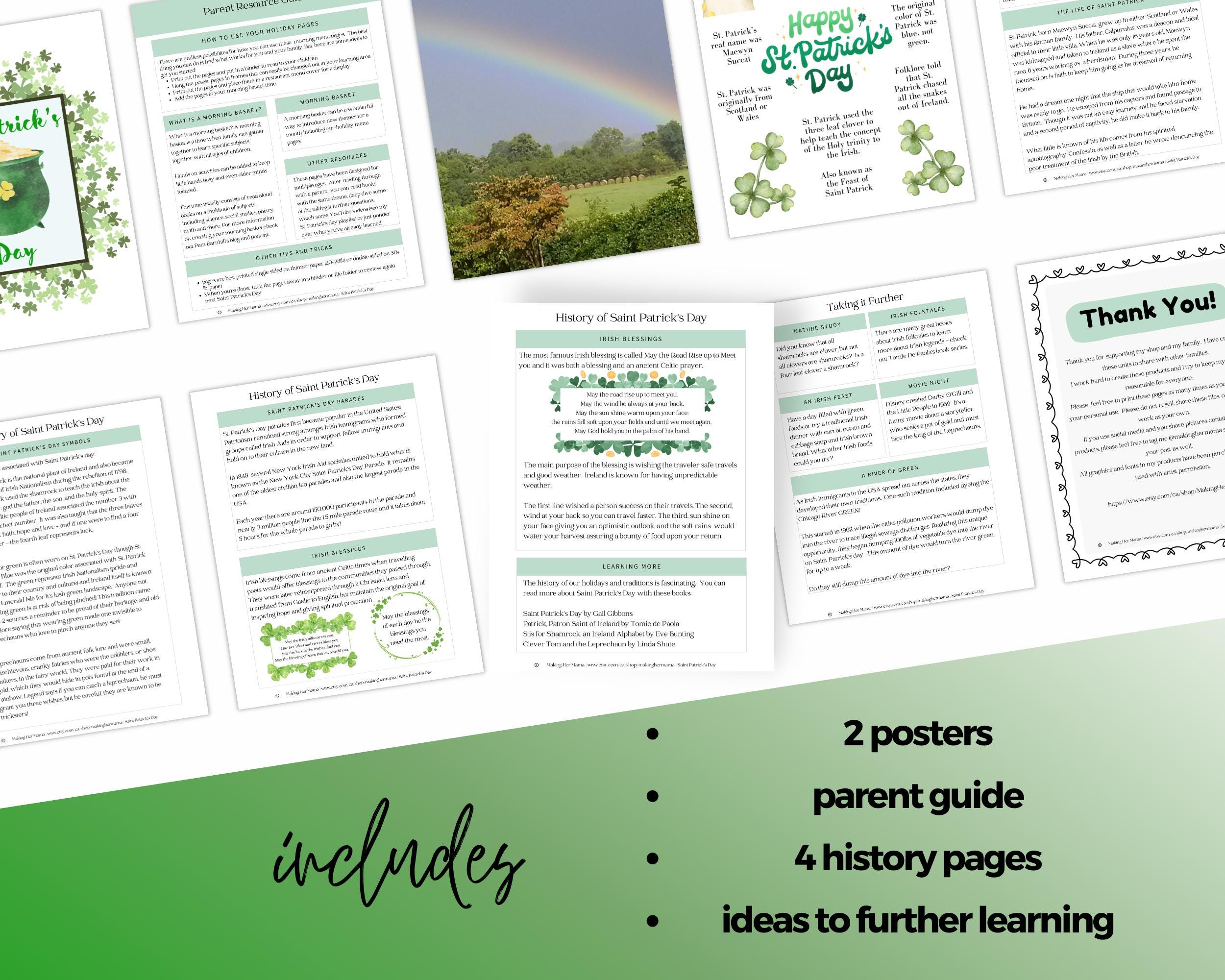 St Patrick's Day Mini Unit Study | Homeschool Printable (digital ...