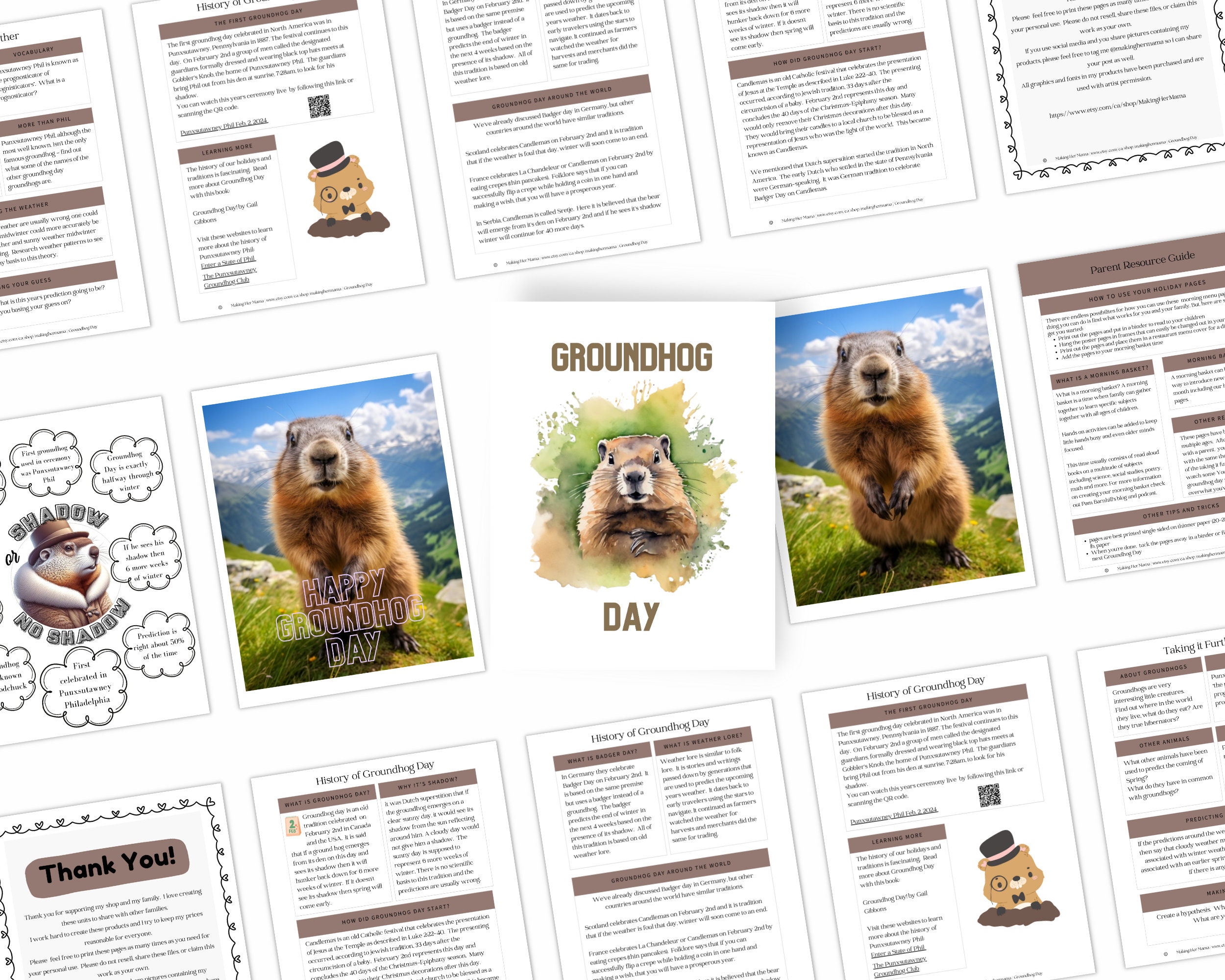 Groundhog Day Mini Learning Unit | Unit Study | Homeschooling | Morning ...