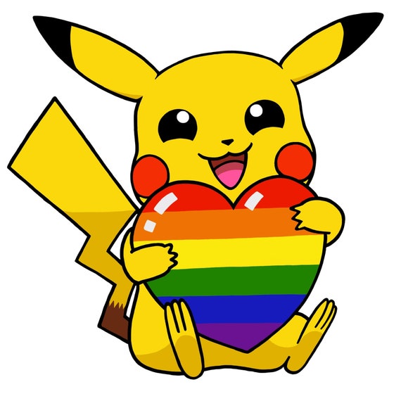 Pika Pride Heart Emote | Etsy