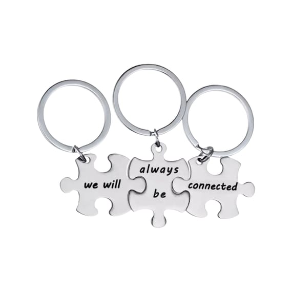 We Will Always Be Connected Matching Keychain Set for 3 Best - Etsy UK