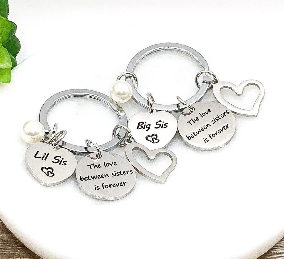 Lil Big Sister Matching Keychains, Keychain Set for 2, Love Between ...