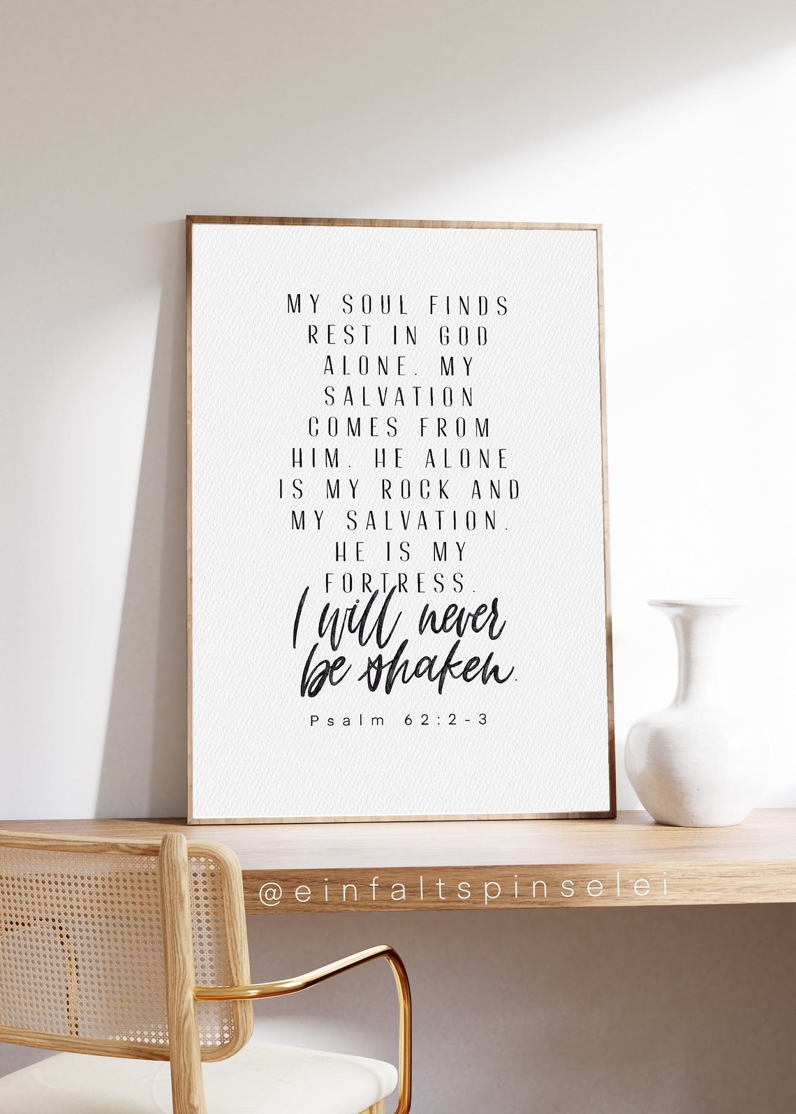 NEVER BE SHAKEN Psalm 62 Digital Poster - Etsy