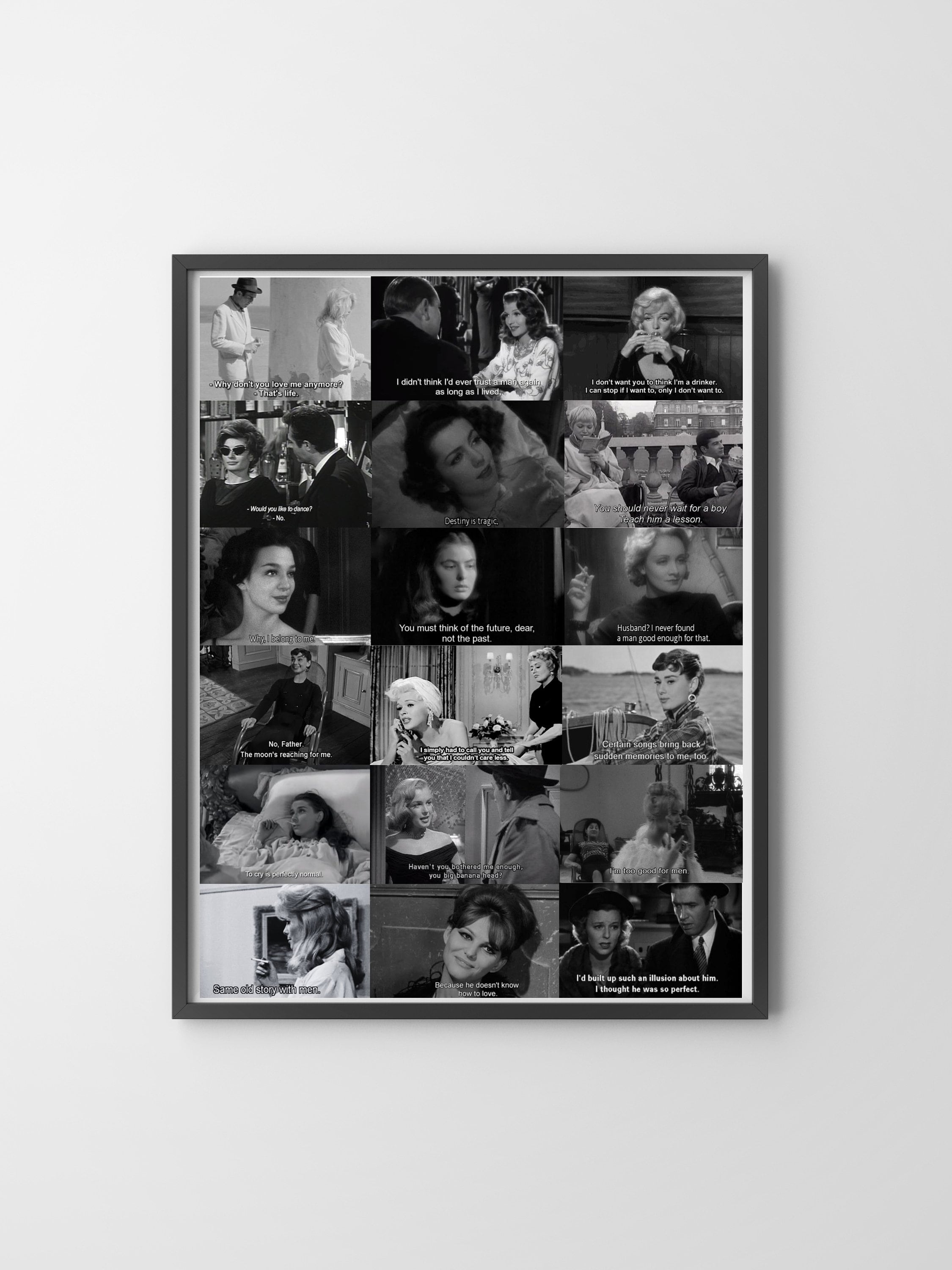 Vintage Movie Quotes Collage - Etsy