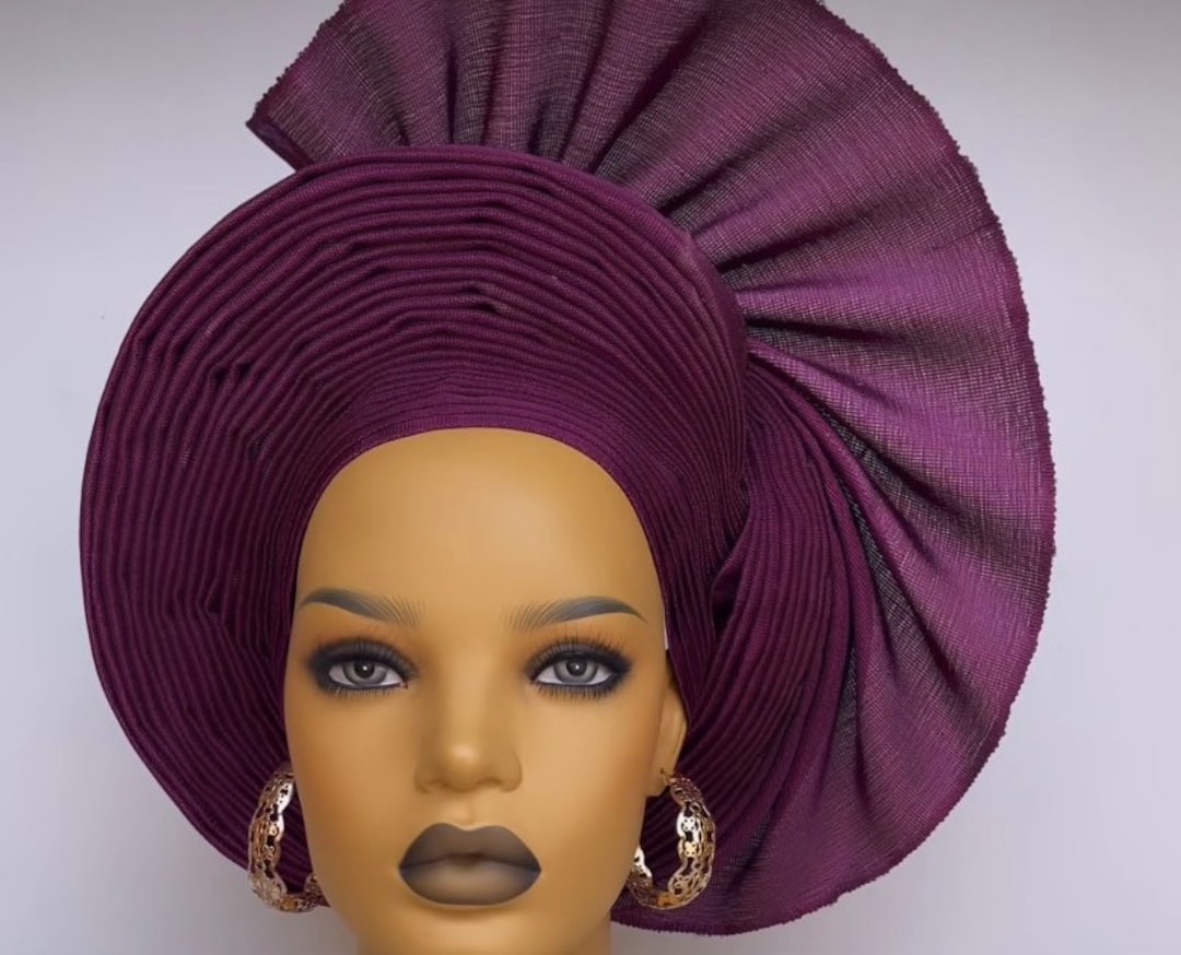 Funmilayo African Gele/autogele/aso-oke/ready to Wear Gele/aso-ebi /two ...