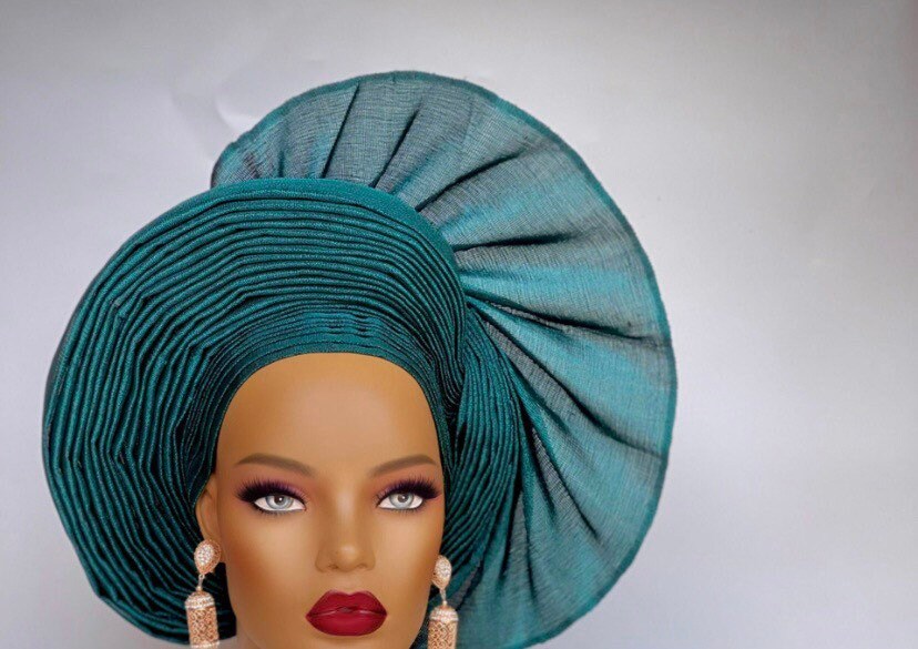Funmilayo African Gele/autogele/aso-oke/ready to Wear Gele/aso-ebi /two ...