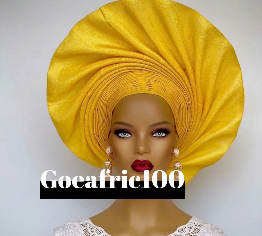 Mopelola African Aso-oke Autogele/headgear/headwrap/nigerian Wedding ...