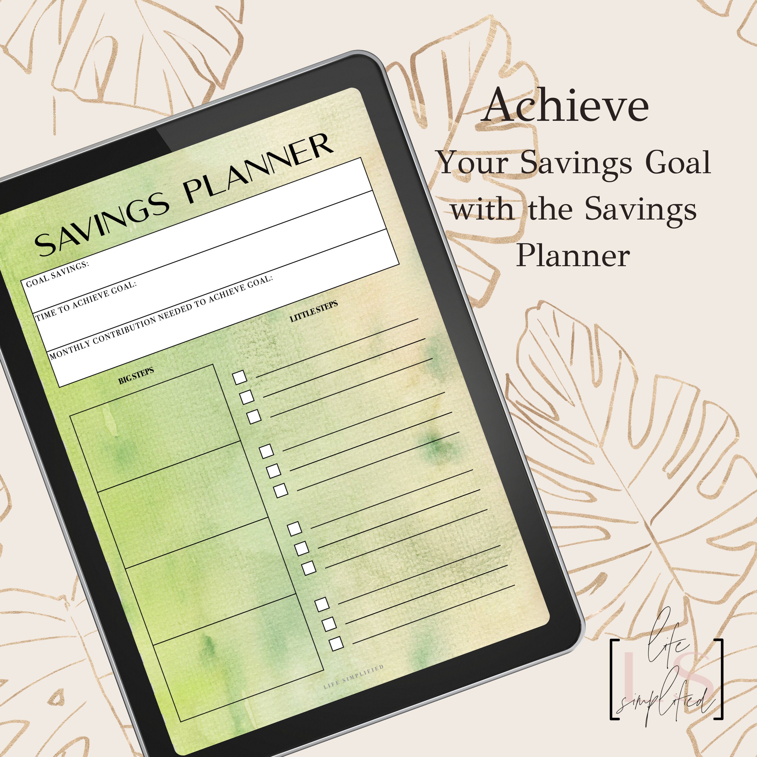 Monstera 12-month Digital Budget Planner for iPad With Monthly - Etsy