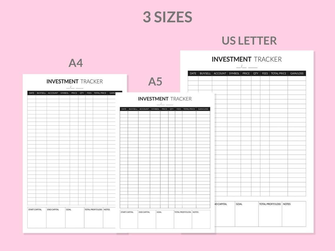 Crypto Investment Tracker Trading Log Digital Finance Portafolio ...
