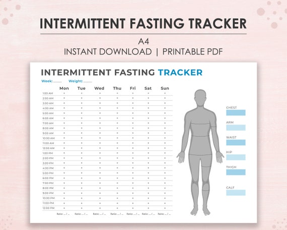 Intermittent Fasting Tracker Printable Fasting Planner Weight - Etsy ...