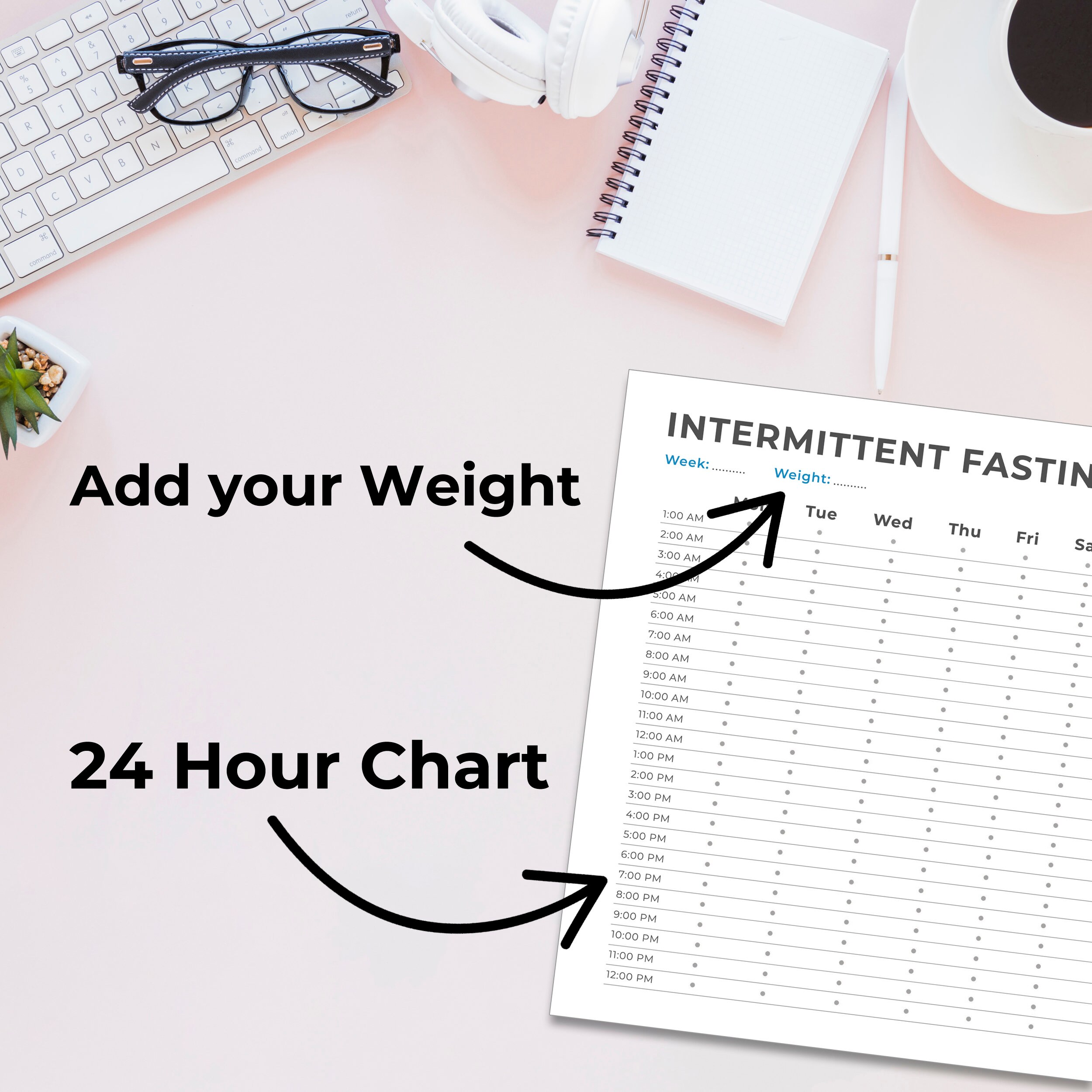 Intermittent Fasting Tracker Printable Fasting Planner Weight - Etsy ...