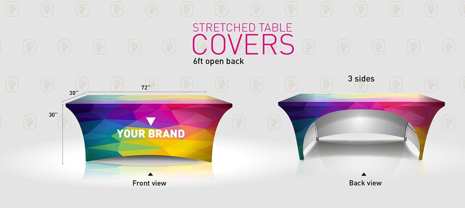 Customised Stretch Fit Table Cover Business Event Logo - Etsy
