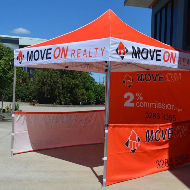 Custom Tent Banner for Trade Show, Your Customer Logo and Business Name ...