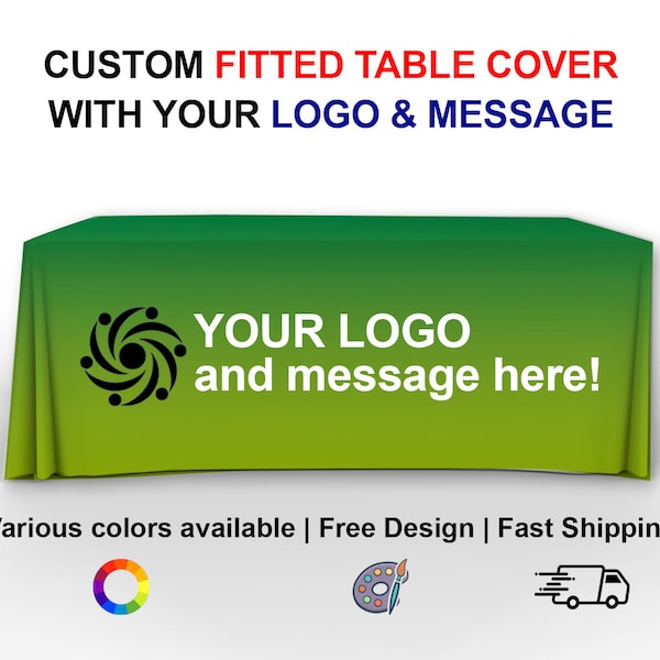 Business Logo Design Table Cover - Etsy