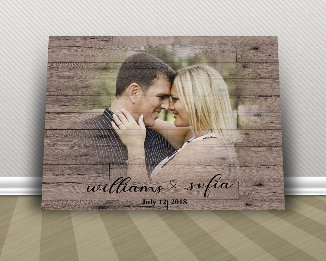 Couple Sign Personalized Canvas Art, Couple Names Gift, Wedding Gift ...
