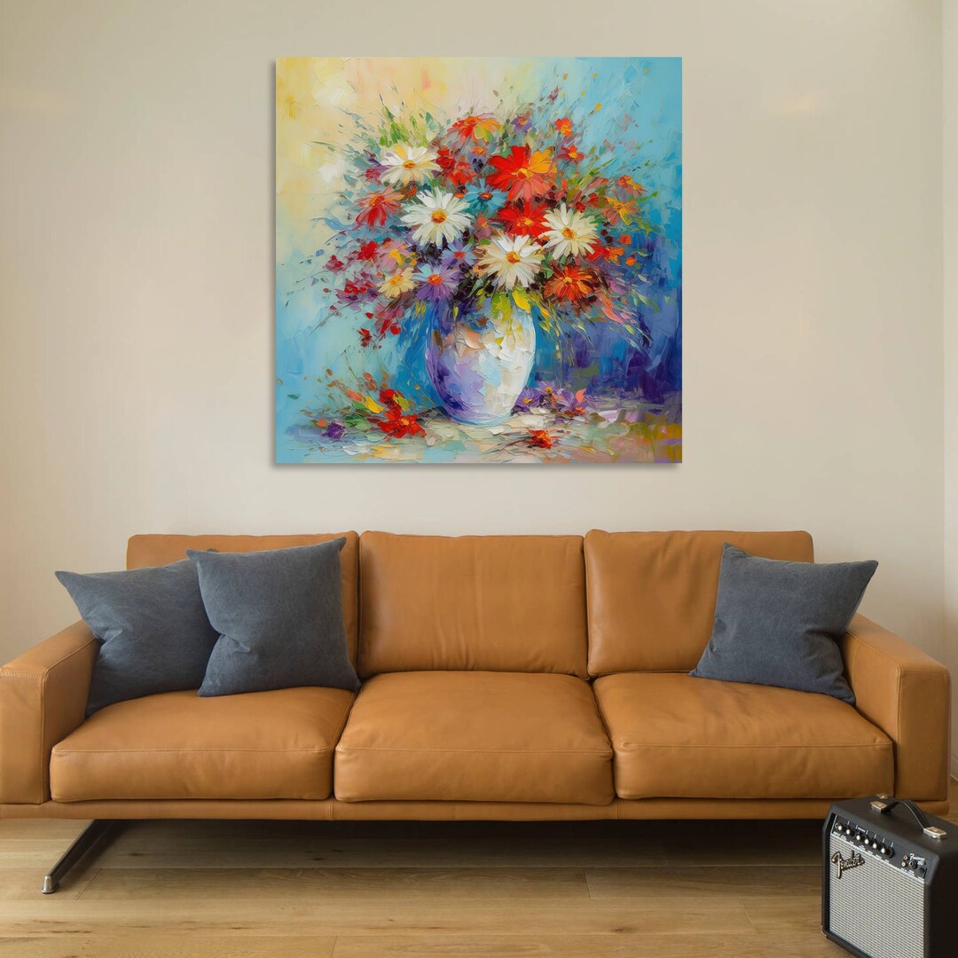 Poppies Canvas Wall Art Decor, Poppy Flowers Canvas Print, Floral Wall ...