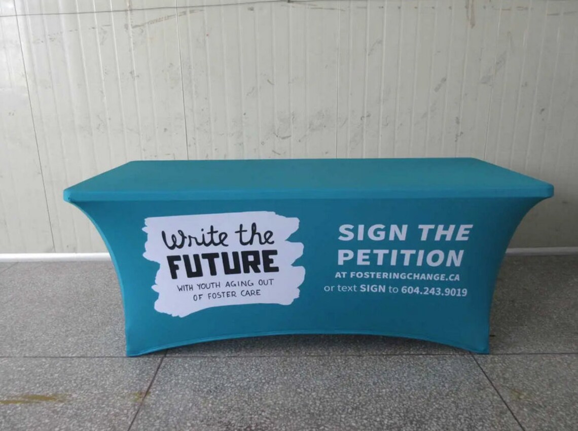 Customised Stretch Fit Table Cover Business Event Logo - Etsy