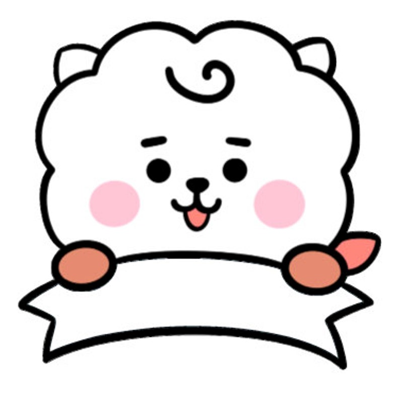 BT21 Name Tag Die Cut White Frost Matte Sticker - Etsy